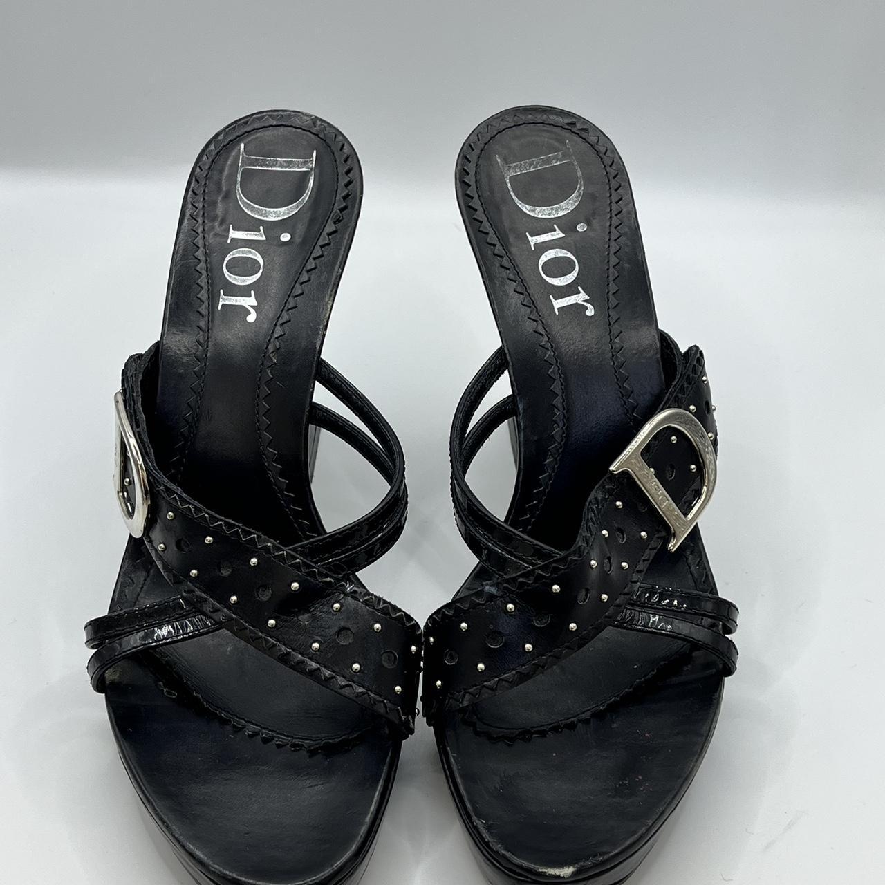 Vintage Dior leather platforms Details: Size: EU... - Depop