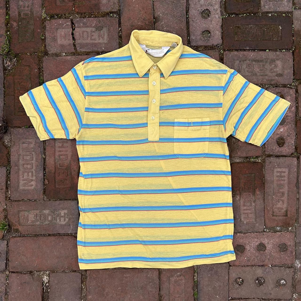 Vintage 70s 80s Arnold Palmer Striped Polo -fits... - Depop