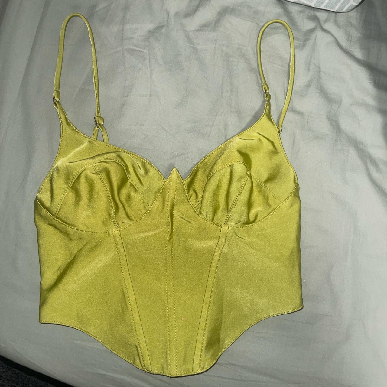 Urban Outfitters Lime Green Corset Top 💚 Been Worn Depop