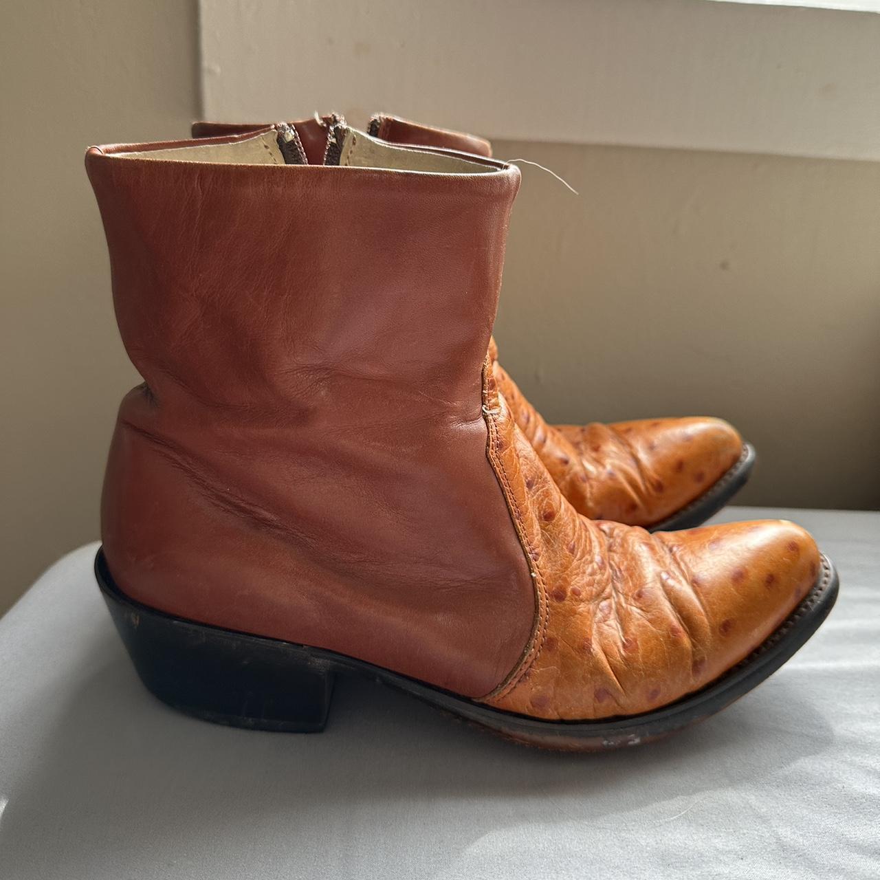 Vintage Durango Chelsea Boots with Pointed Toe I... - Depop