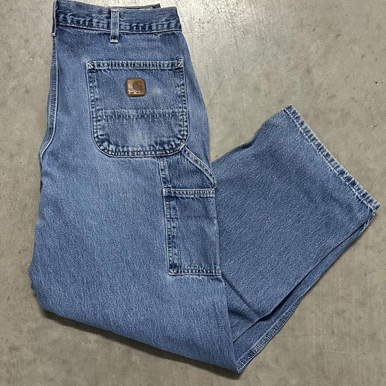 This is a beautiful pair of carhartt demin perfect... - Depop
