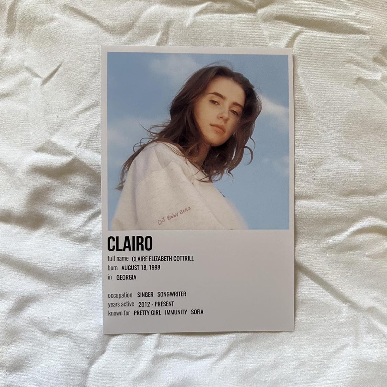 clairo mini poster -4x6 inches on high quality... - Depop
