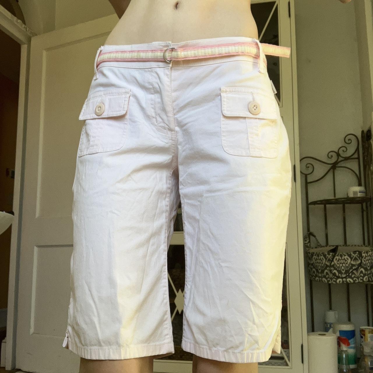 Low Rise Y2K Light Pink Jorts Measurements: Waist-... - Depop