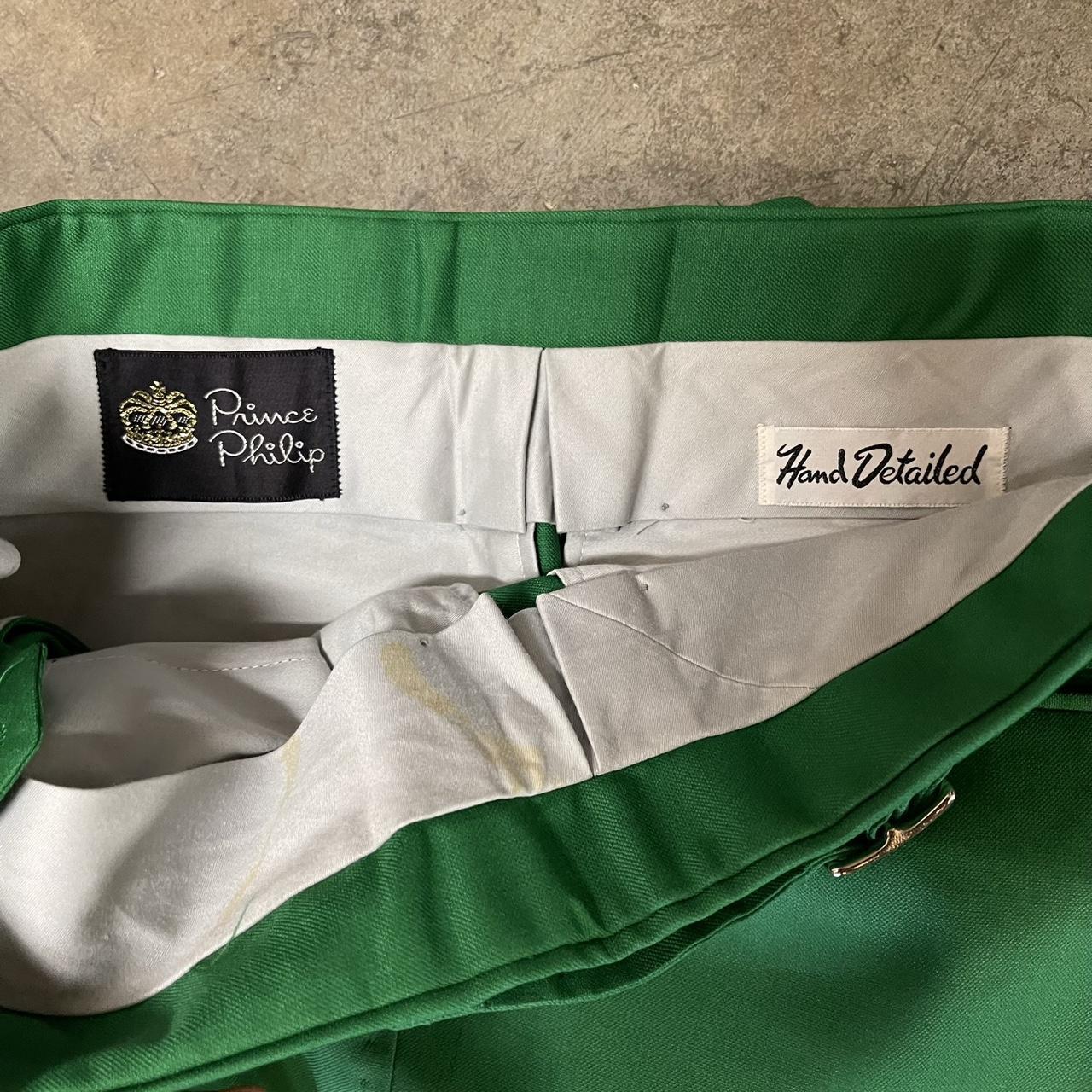 Prince Philip hand detailed green dress pants! Worn... - Depop