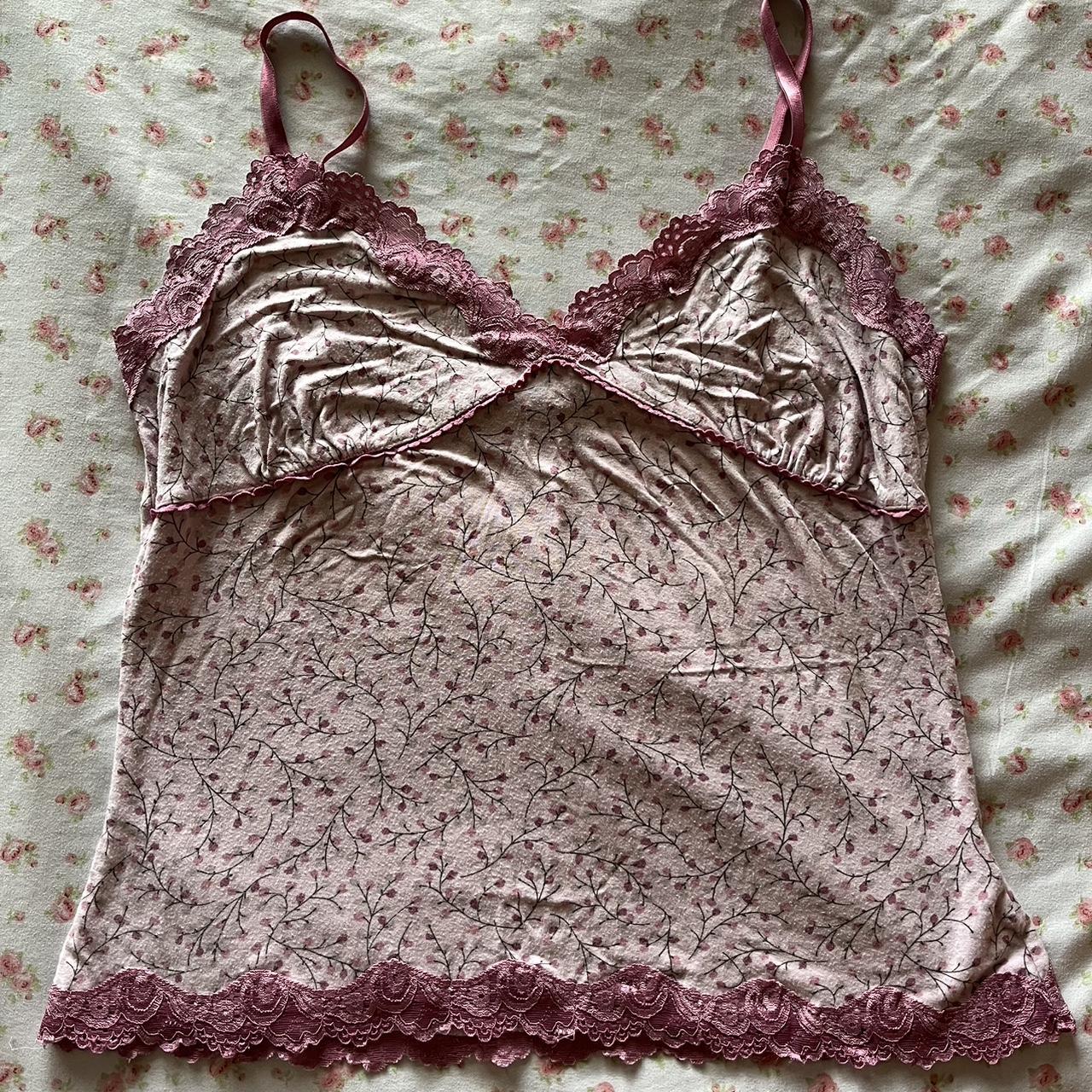 2000s lace cami top 🥀 Size M fits more like a... - Depop
