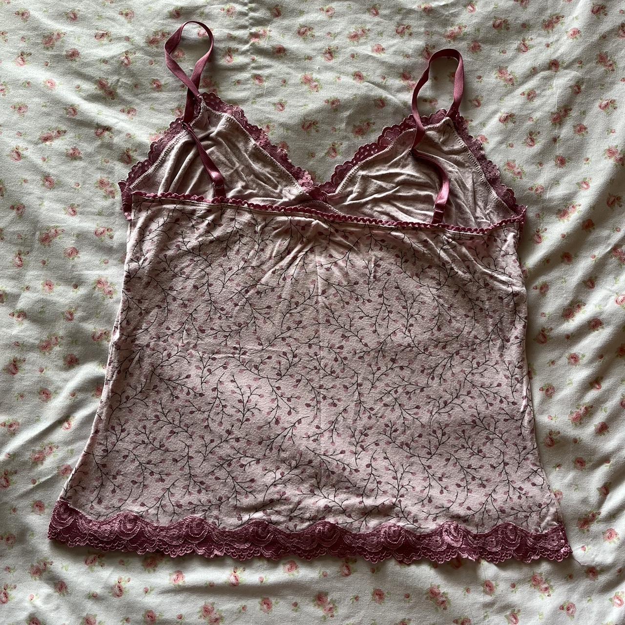2000s lace cami top 🥀 Size M fits more like a... - Depop