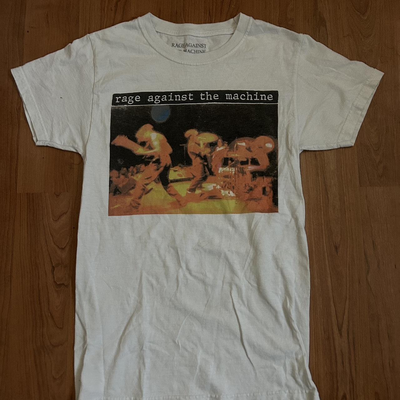rage against the machine merch white tee #RATM... | Depop