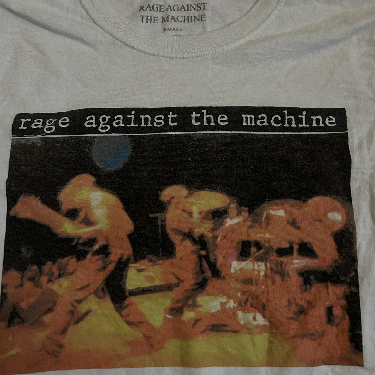rage against the machine merch white tee #RATM... | Depop