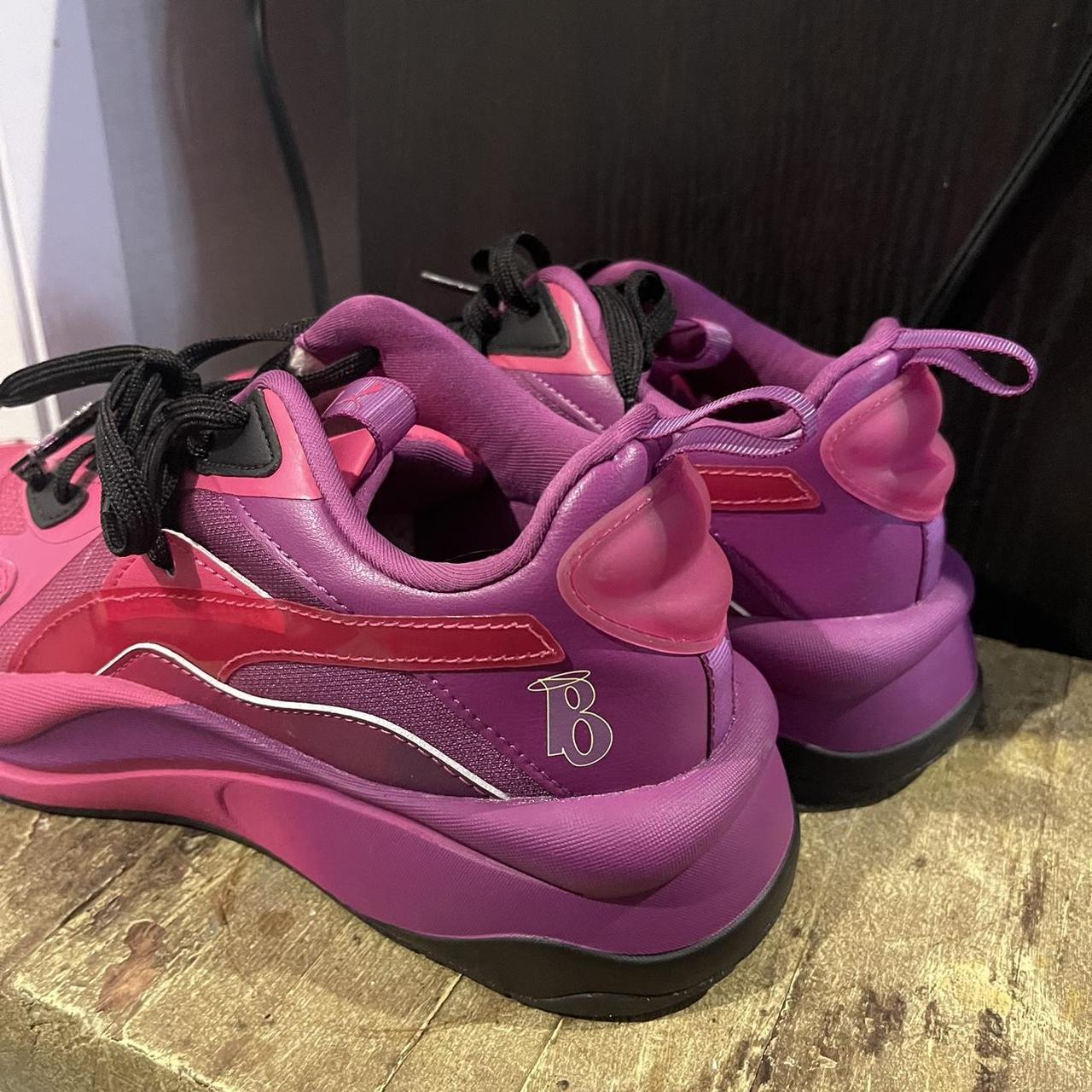 Puma Women's Pink and Purple Trainers | Depop