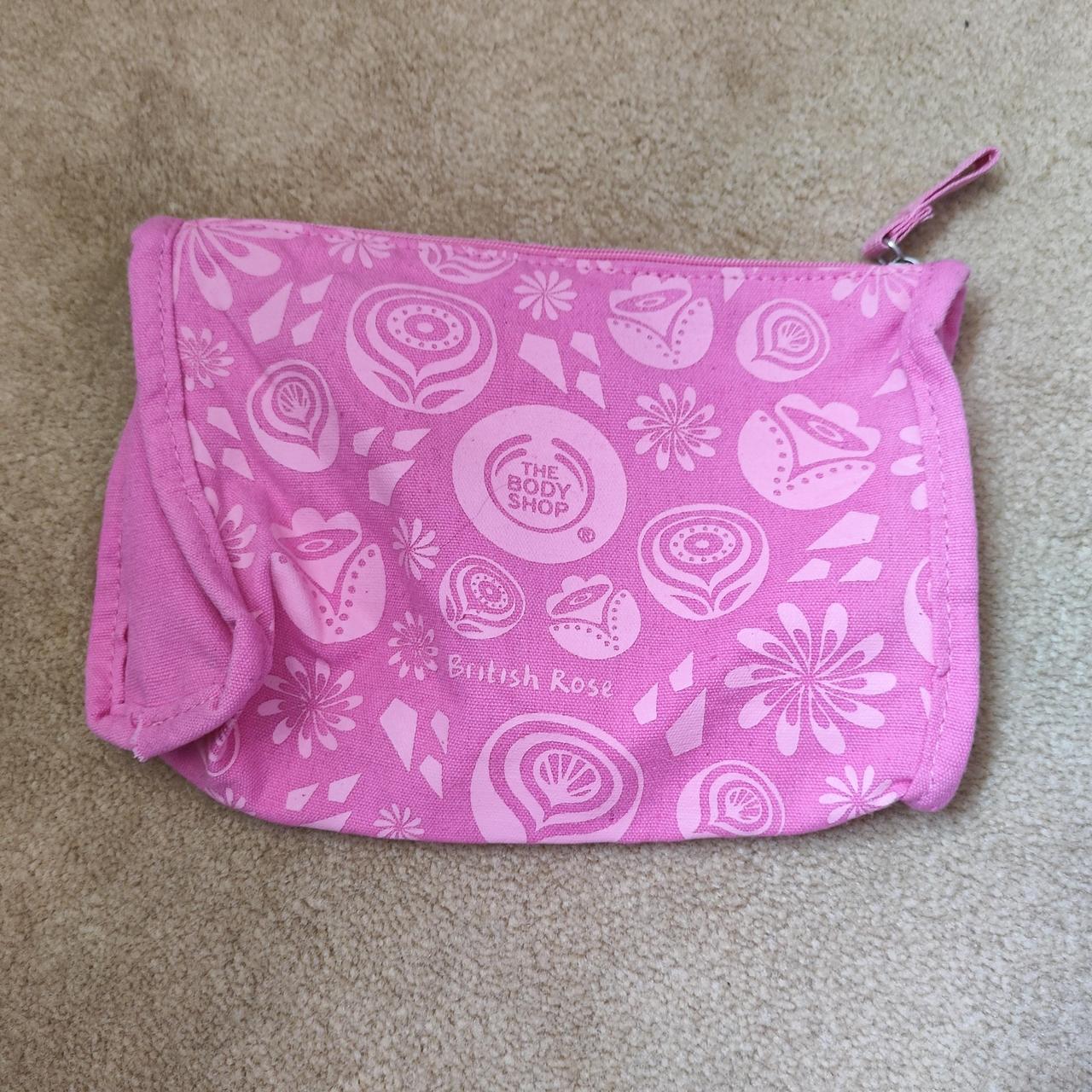 Body shop British rose Pencil case/make up bag Zip... - Depop