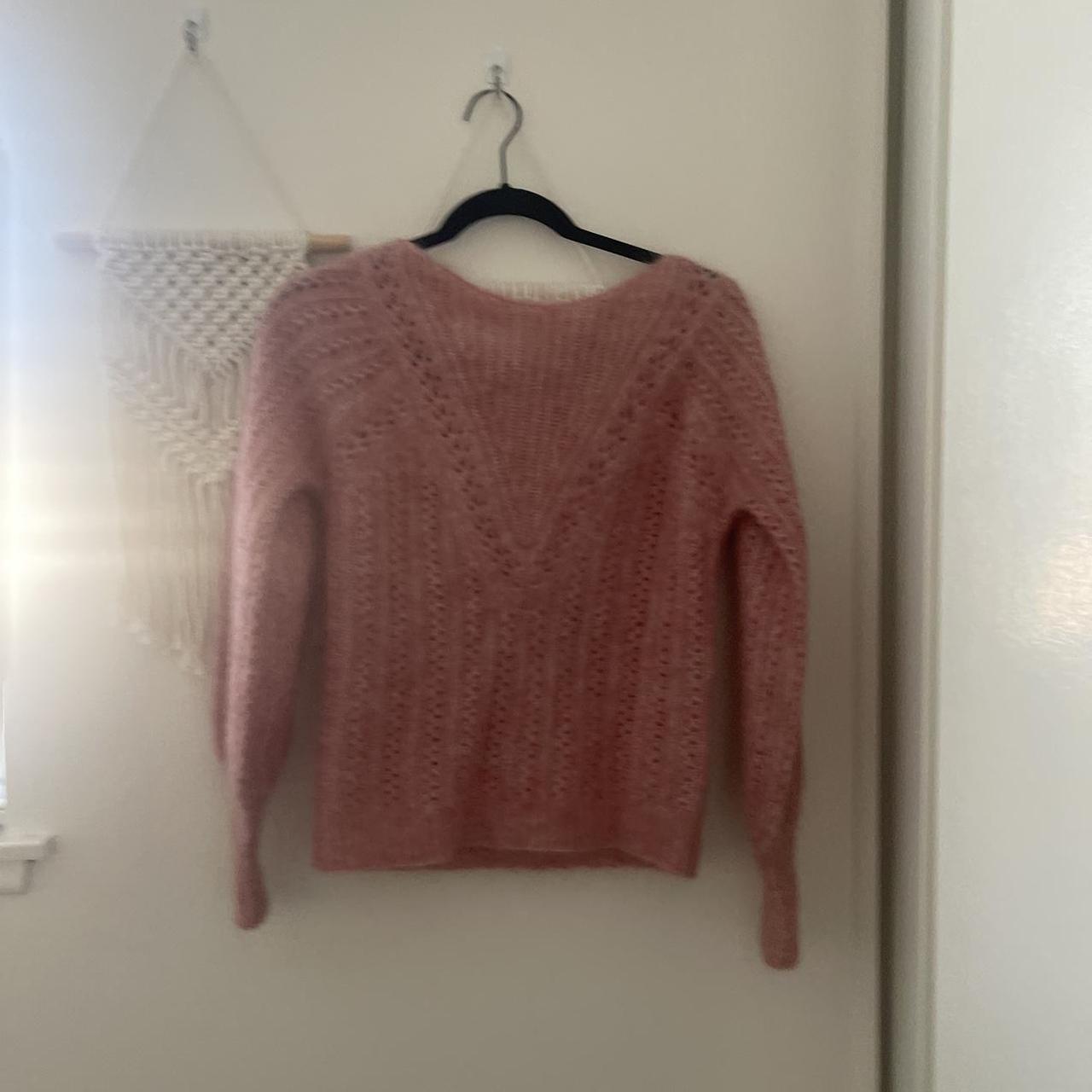 Sezane Rosa Jumper in Light Rosewood Kid Mohair... - Depop