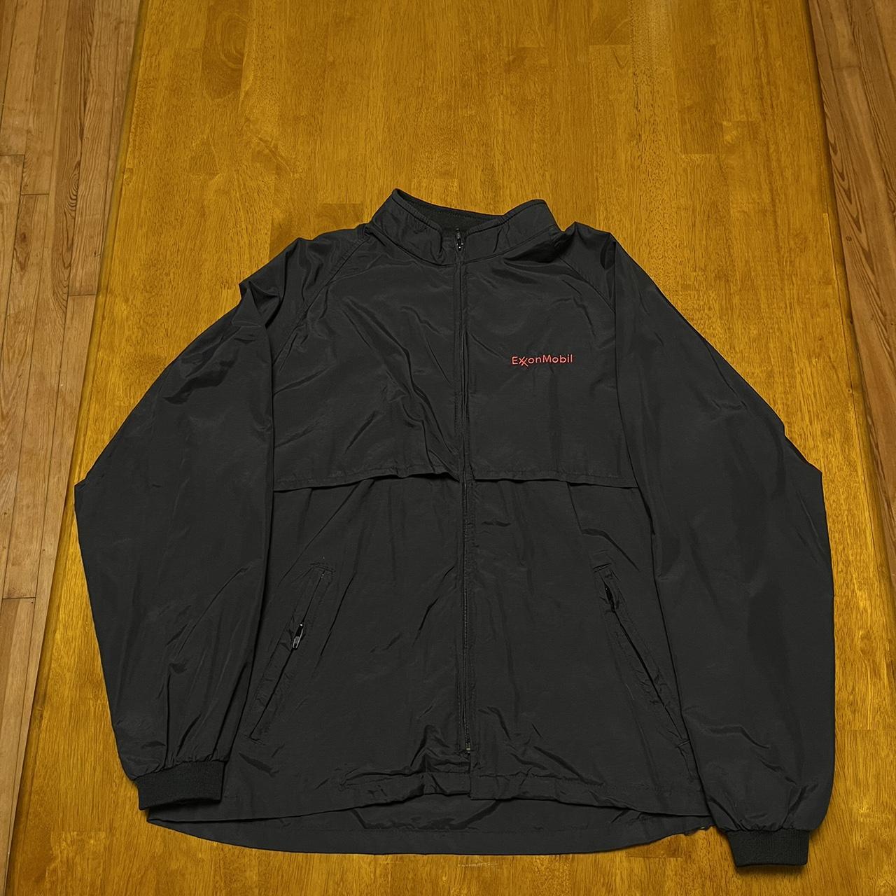 Exxon Mobil Vintage Windbreaker Thin vented jacket... - Depop