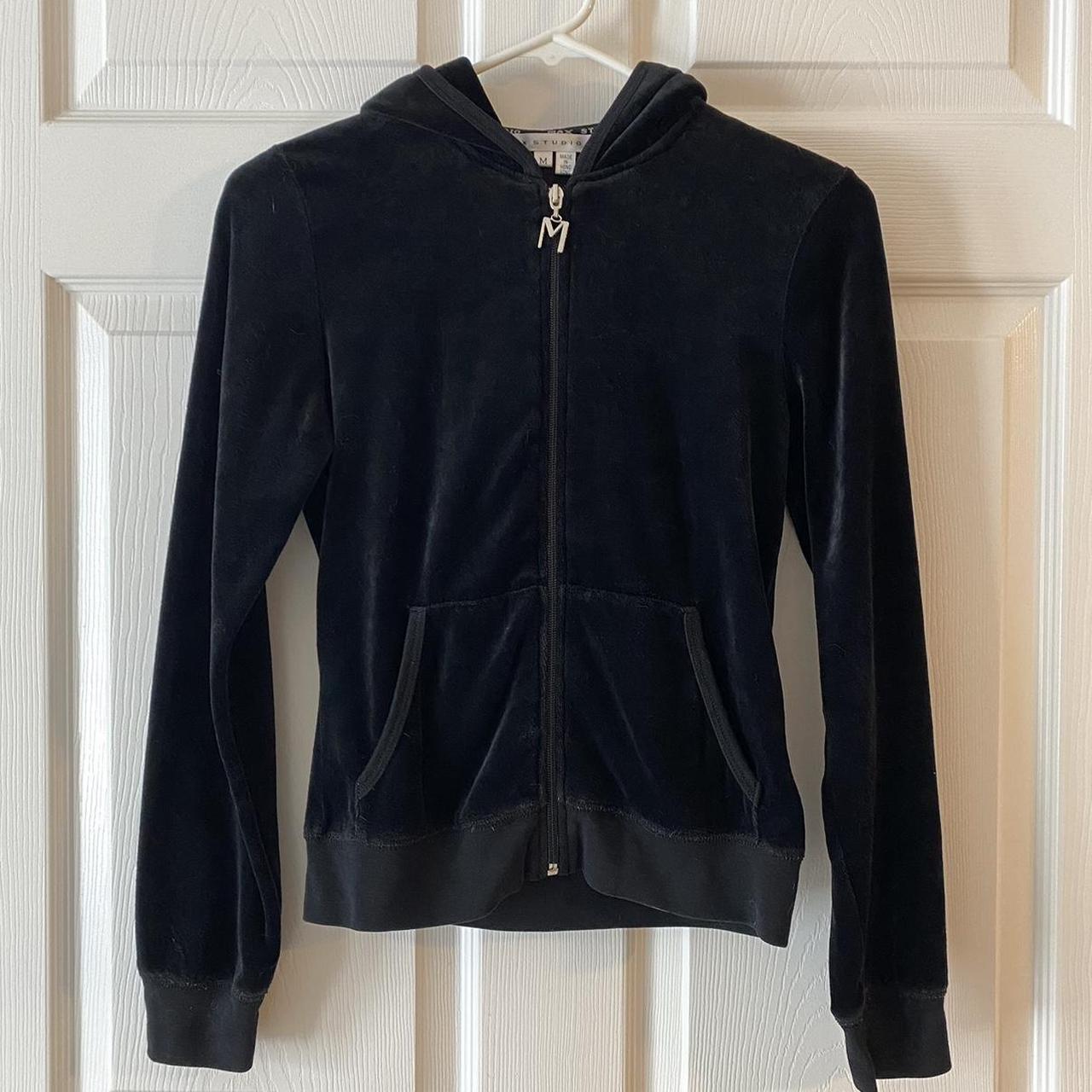 Black Velour Jacket Size medium more of a... - Depop