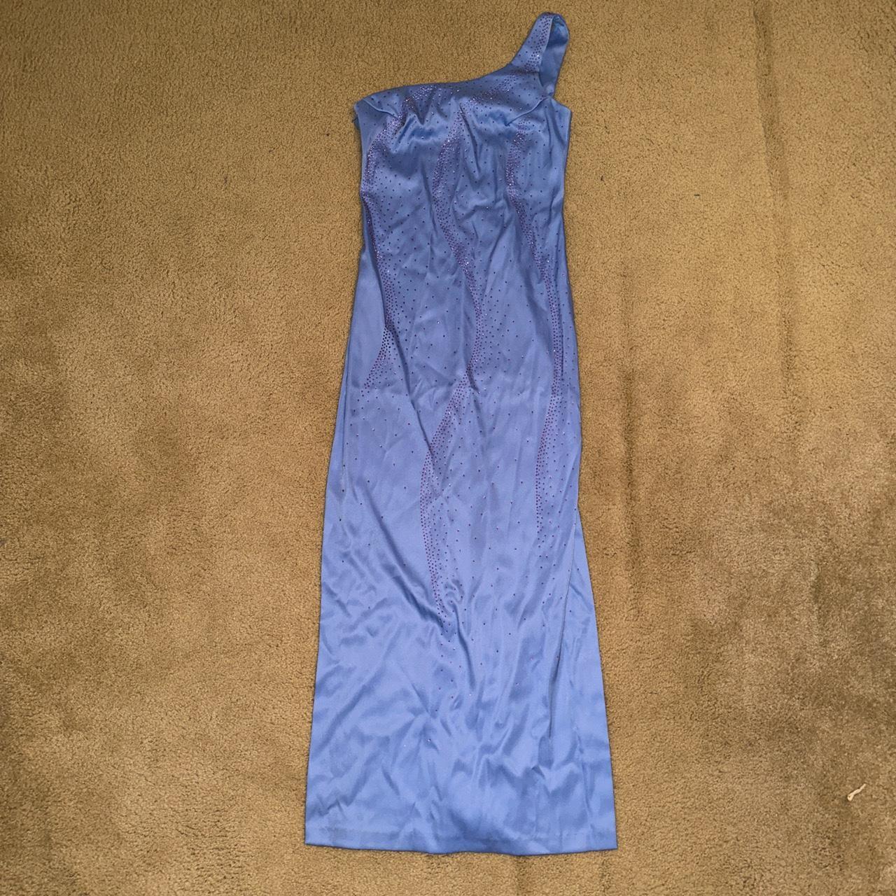 Vintage 90s/y2k Rampage blue beaded prom/formal... - Depop