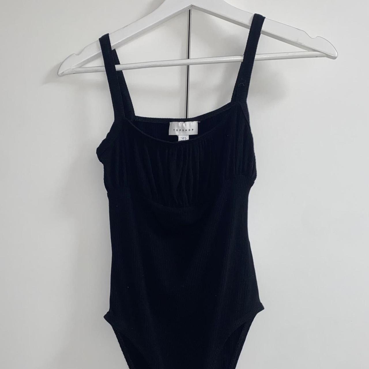 TopShop black bodysuit. Worn a couple times and... - Depop