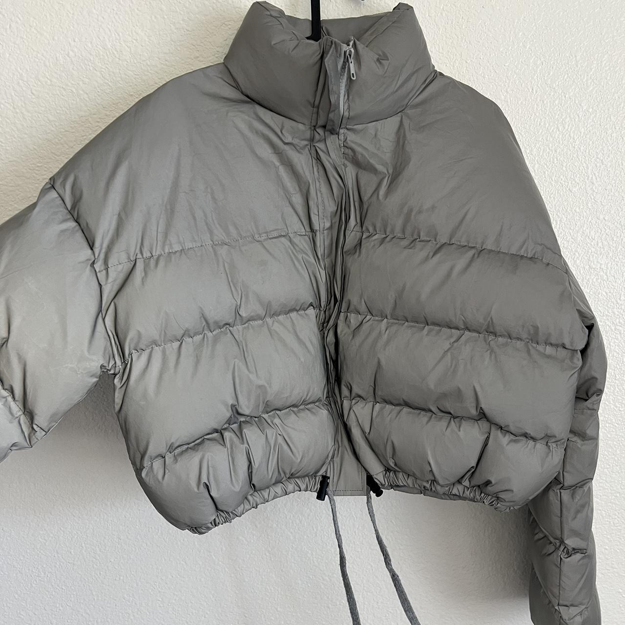 Reflective puffer coat - Depop