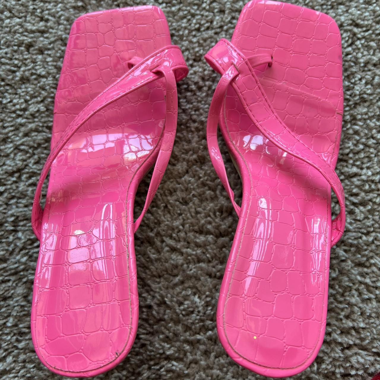 hot pink sandal heels - Depop