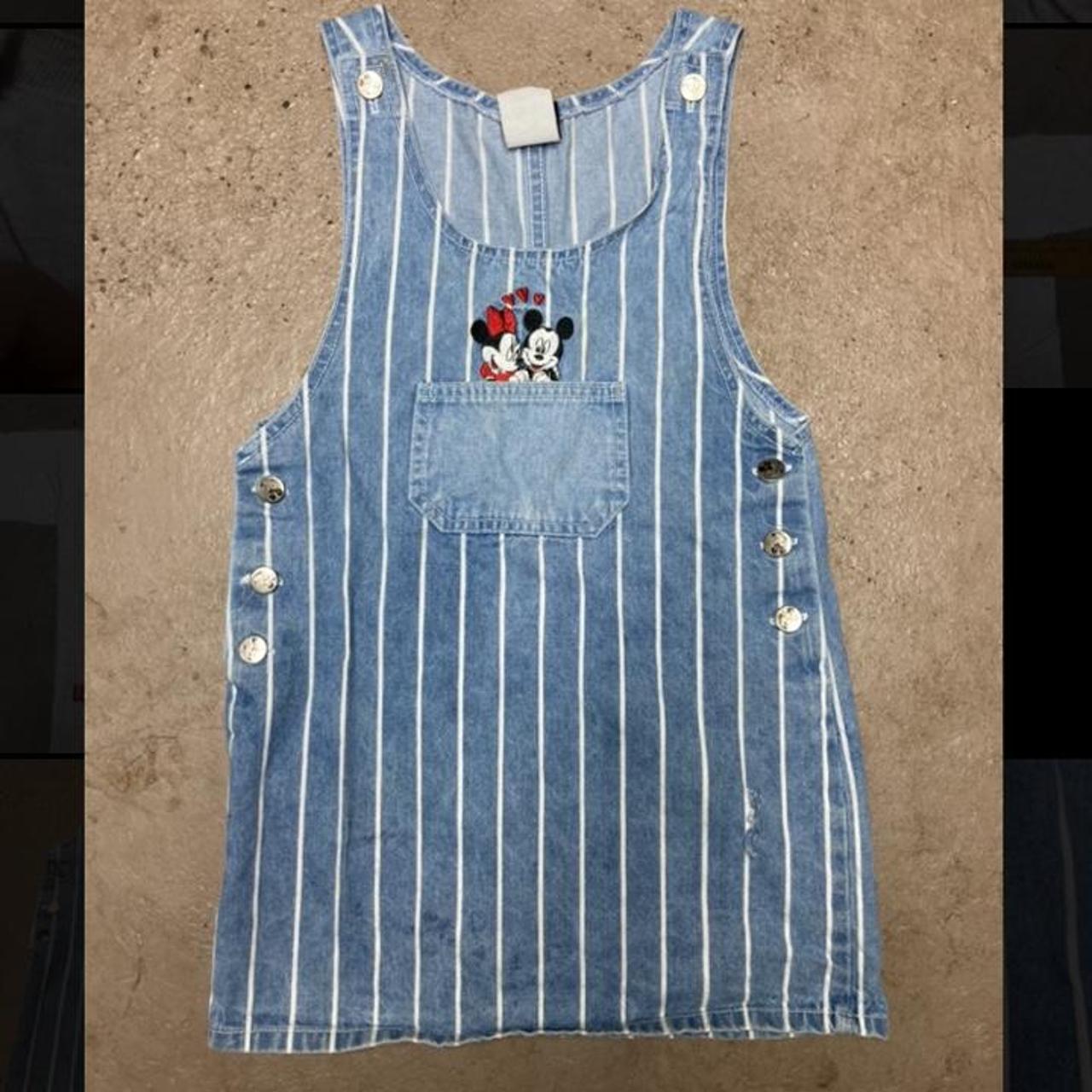 Vintage Disney overalls Mickey Minnie Mouse youth... - Depop