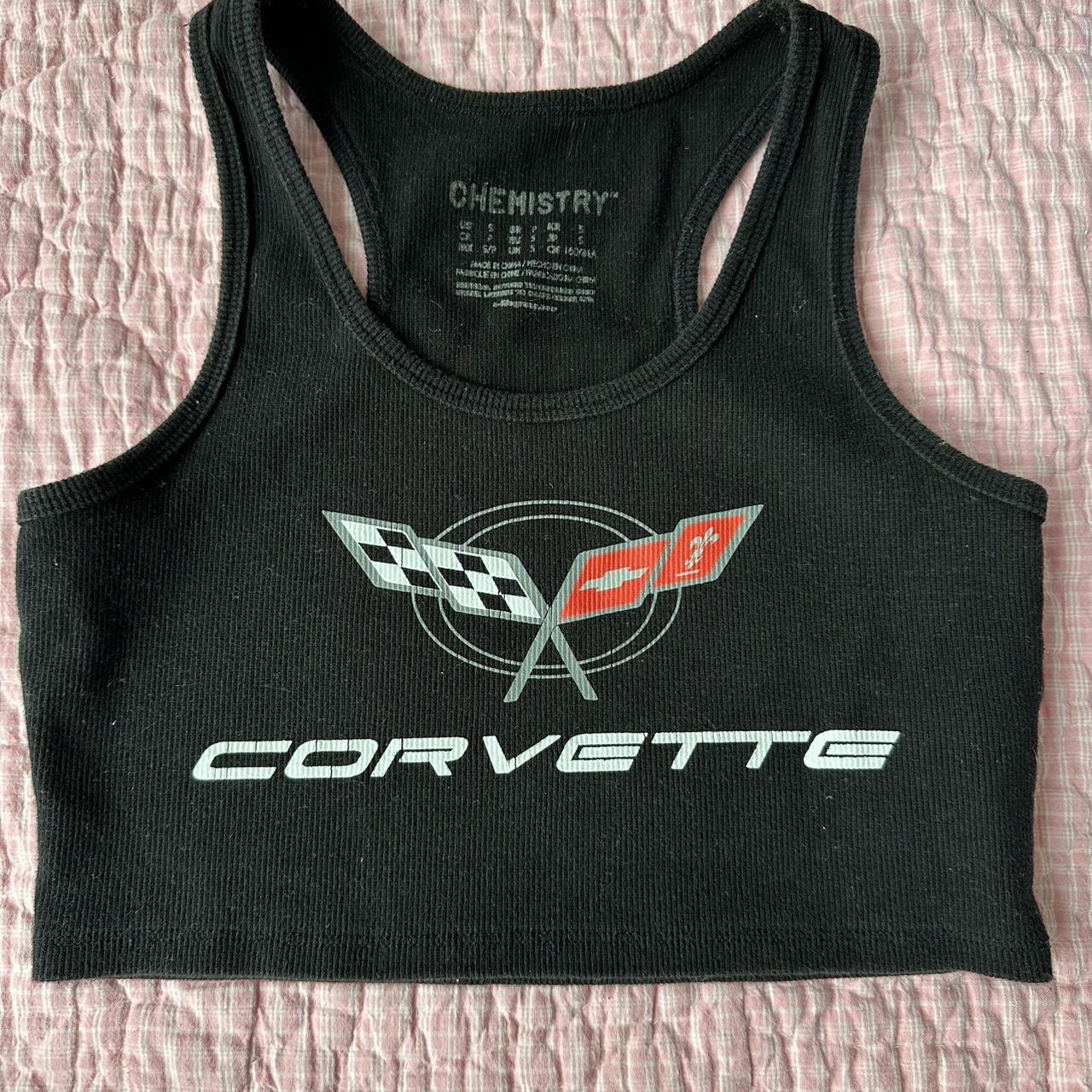 Black & Red Corvette Crop Top #Corvette #croptop... | Depop