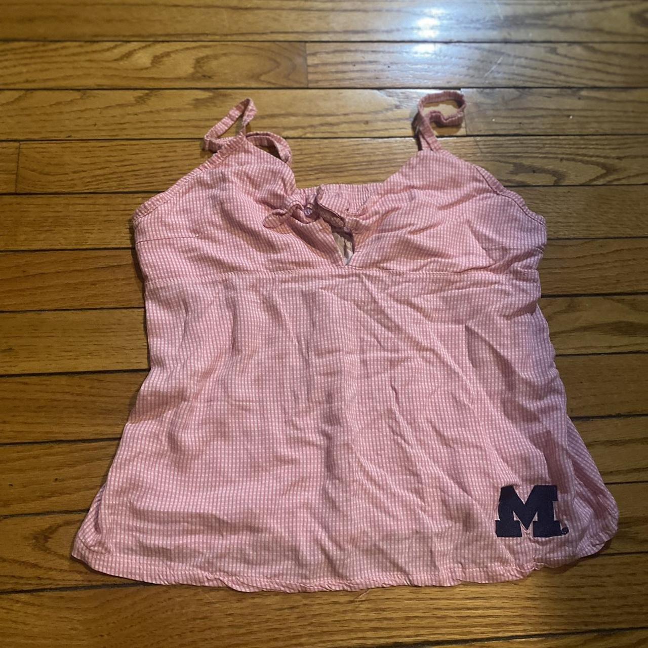 Pink Michigan tank - Depop