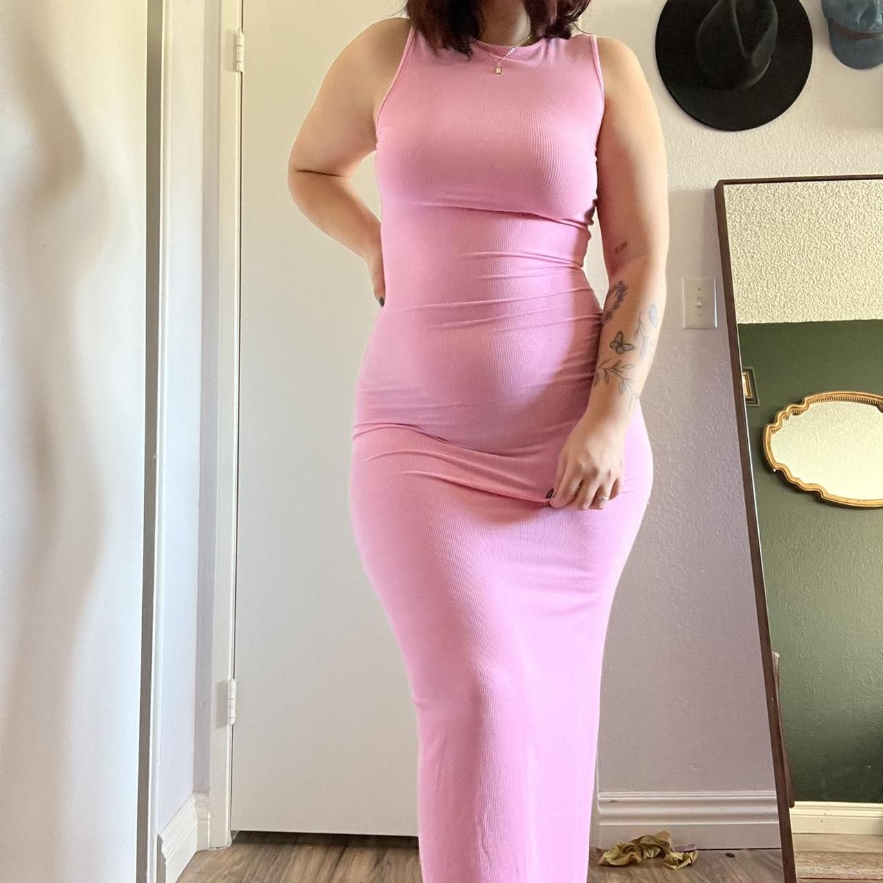 Pink Skims Dress High Neck Soft And Stretchy Depop
