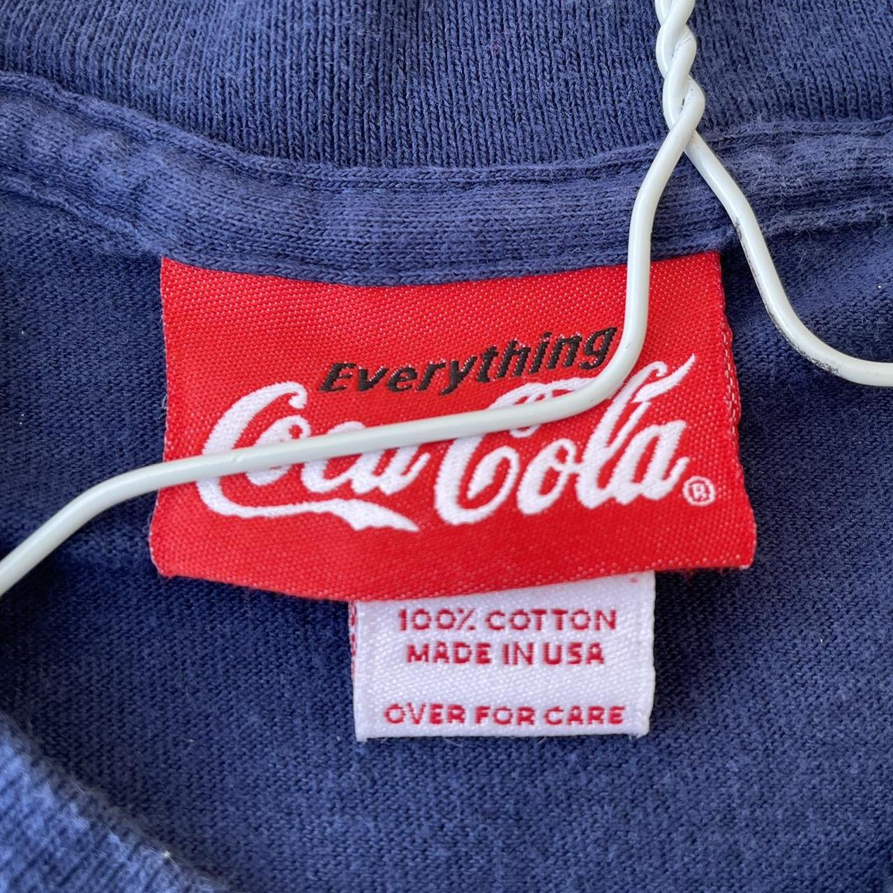 Coca-Cola Men's Navy T-shirt | Depop