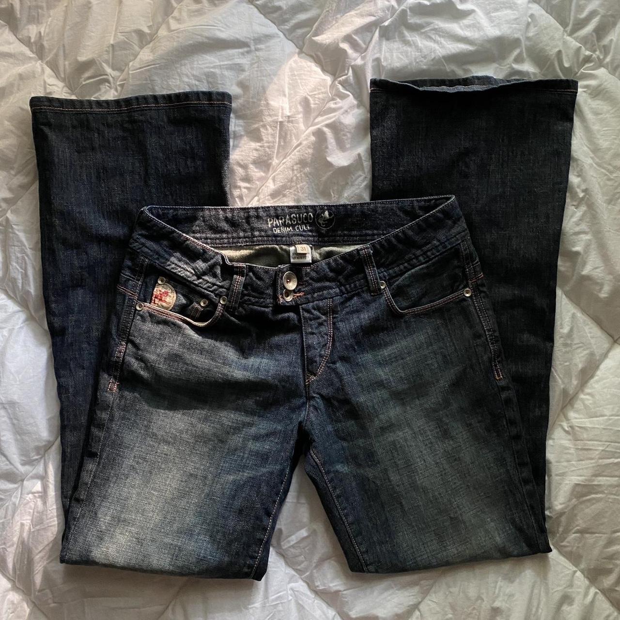 parasuco denim cult jeans with pink stitching 💌 the... - Depop