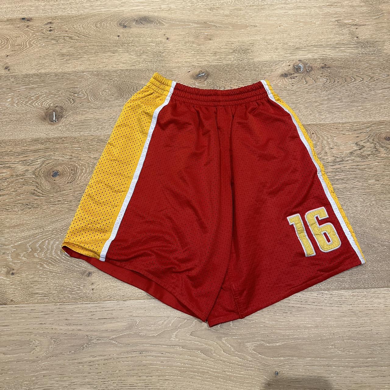 Red/Yellow Basketball Shorts - Depop