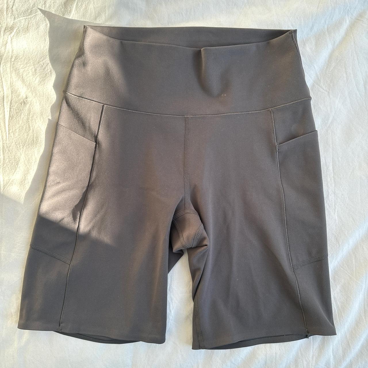 Uniqlo grey bike shorts. Worn once. Size Medium - Depop