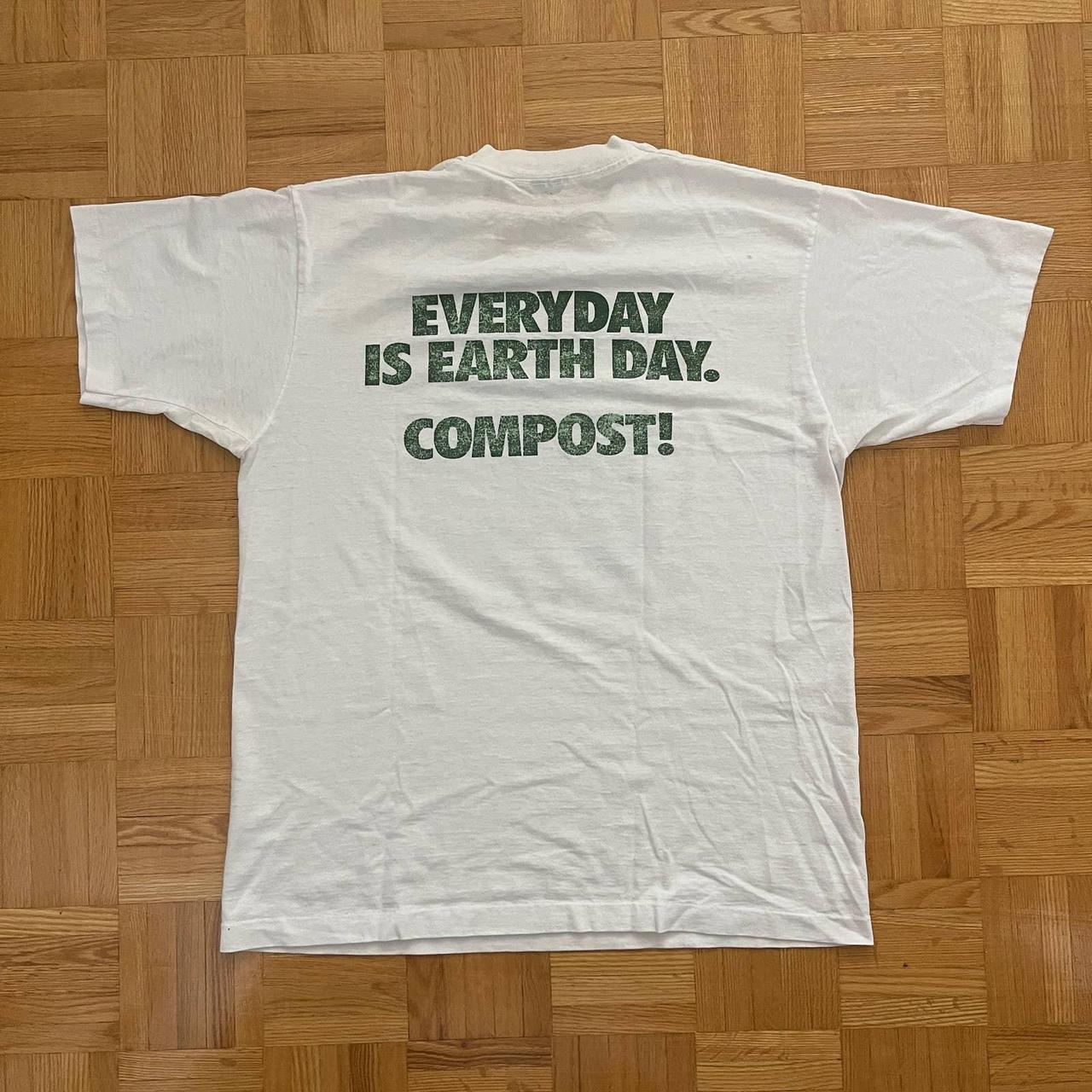 Vintage 90s Earth Day Compost Recycle shirt... - Depop