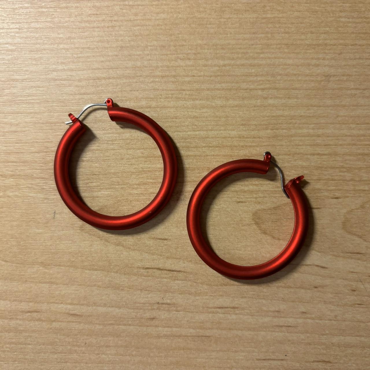 SHOP CLOSED UNTIL AUGUST ⚠️ Cherry red hoops... - Depop
