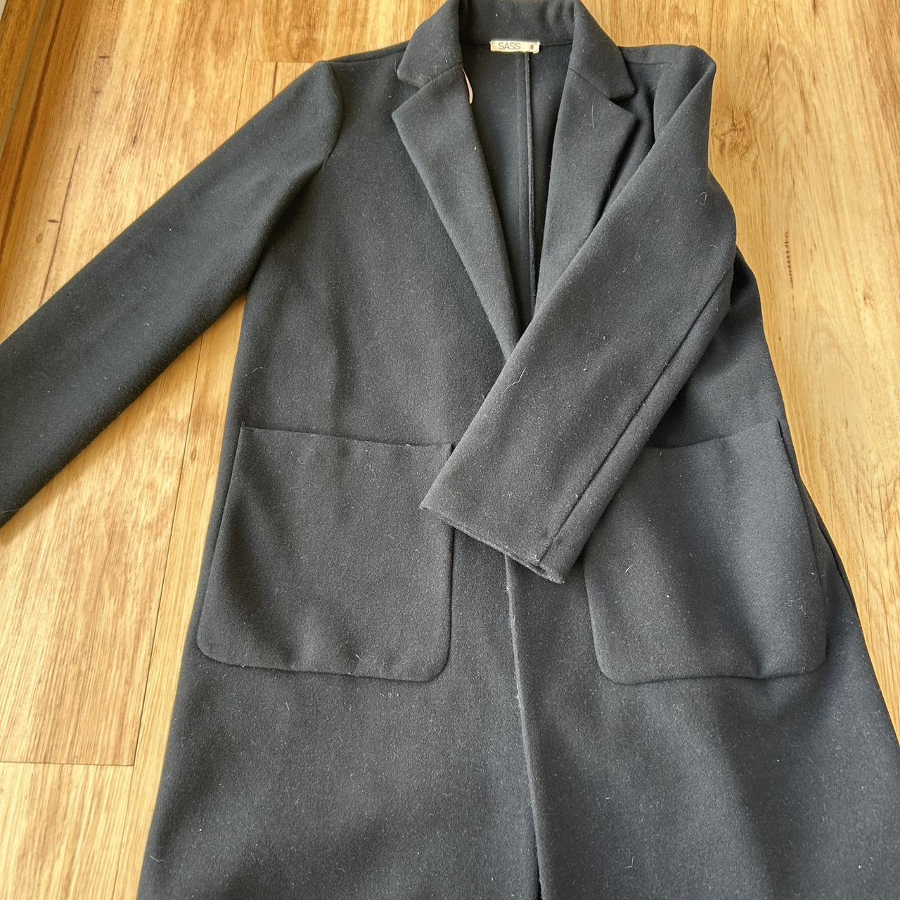 Sass black coat | Depop