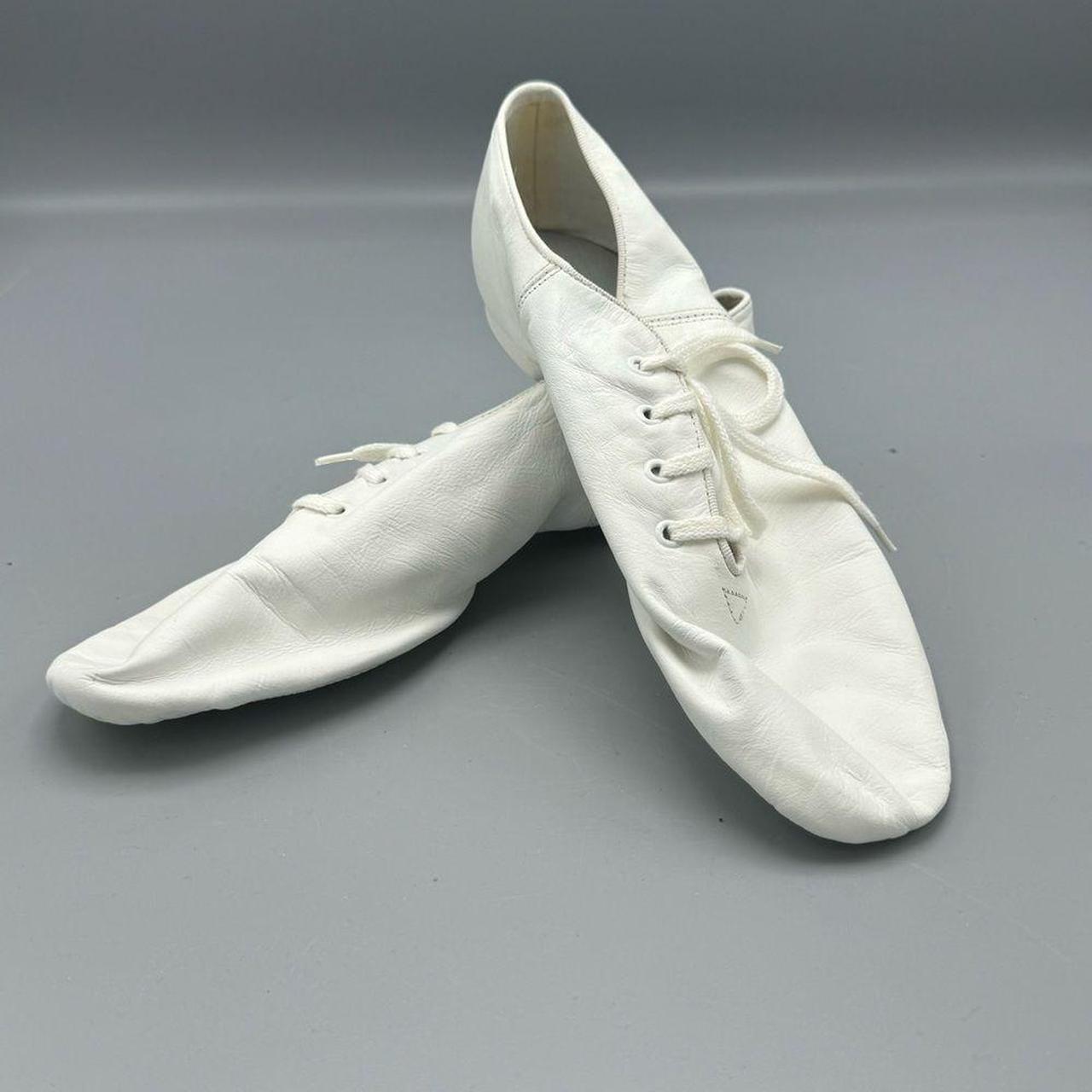 Capezio Gold Series Jazz White Lace Up Leather... - Depop