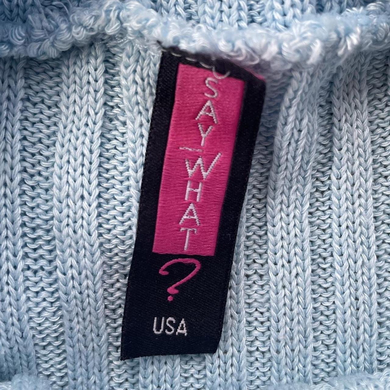 Baby Blue Made in USA Sleeveless Rib Knit Turtleneck... - Depop