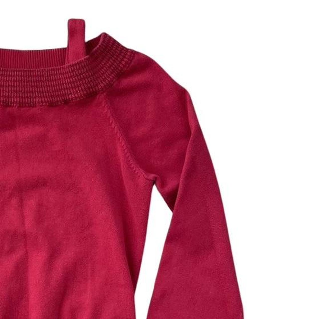 Y2K Xhilaration Red Off the Shoulder Long Sleeve... - Depop