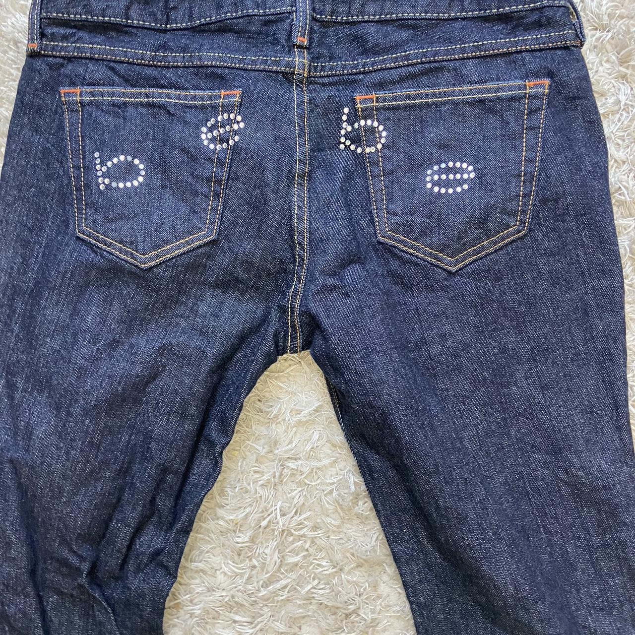 super cute low rise Bebe jeans with bedazzled... - Depop