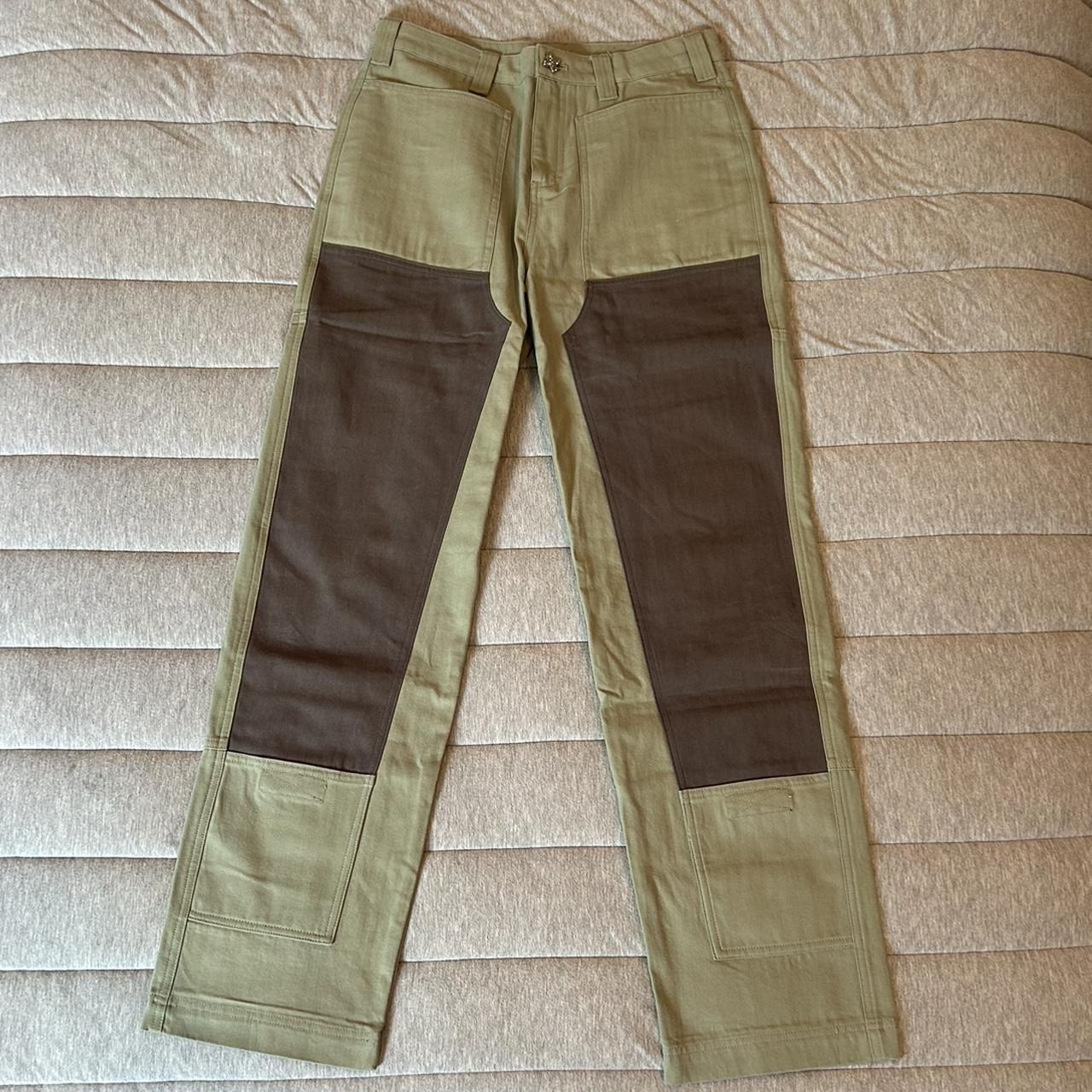Liquid Lagoon wide-fitting utility pants in faded... - Depop