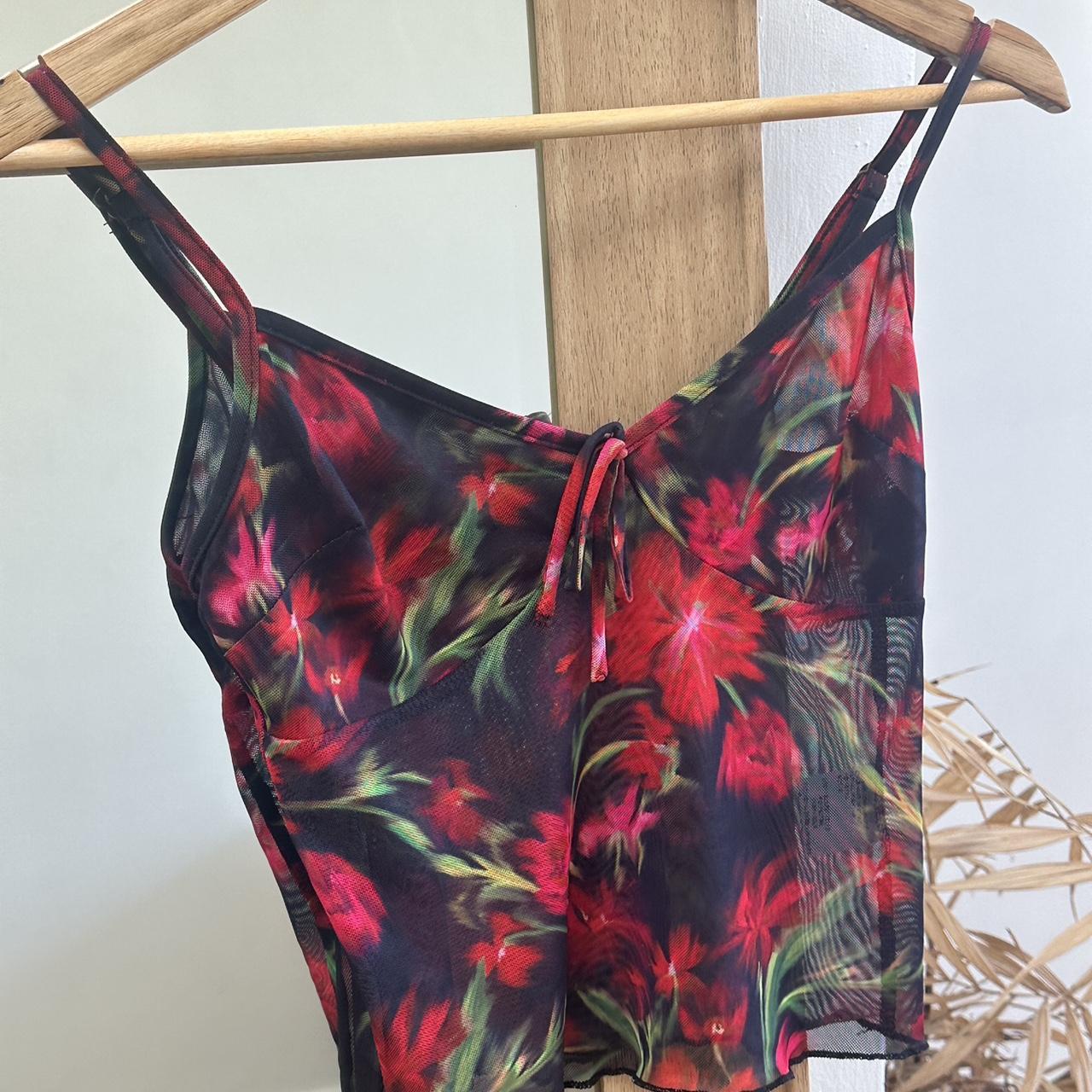 Perfect Stranger red flower cami - Depop
