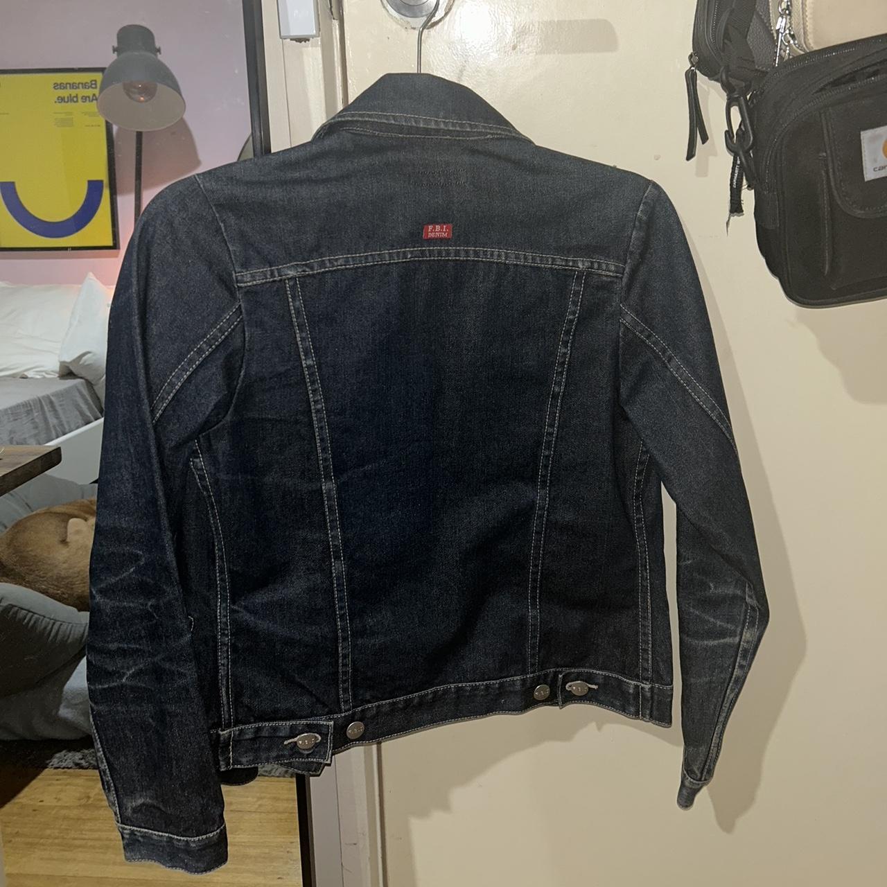 vintage denim fbi jacket🤍 never worn xx - Depop