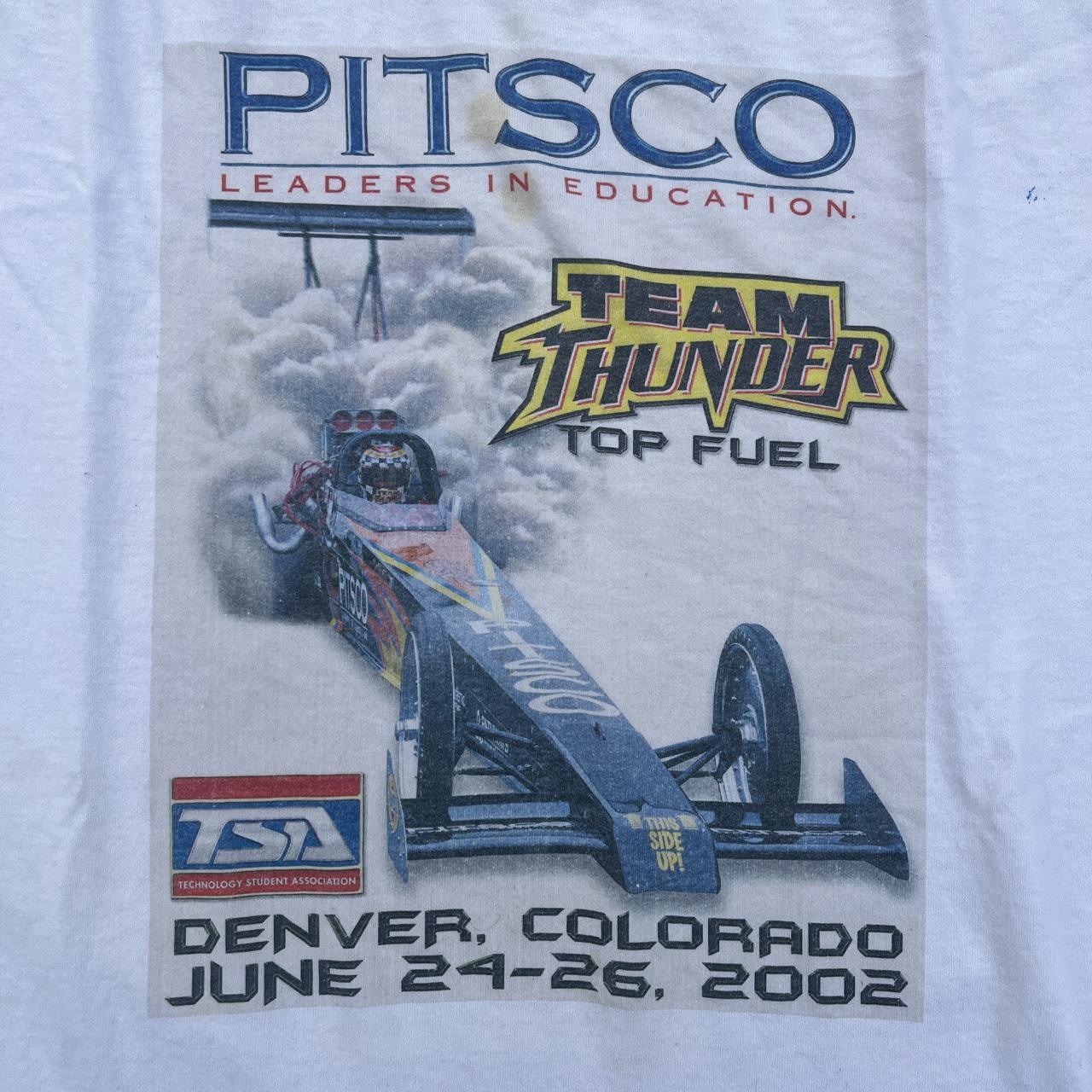 Y2K 2002 Pitsco Racing T Size XL alittle beat up... - Depop