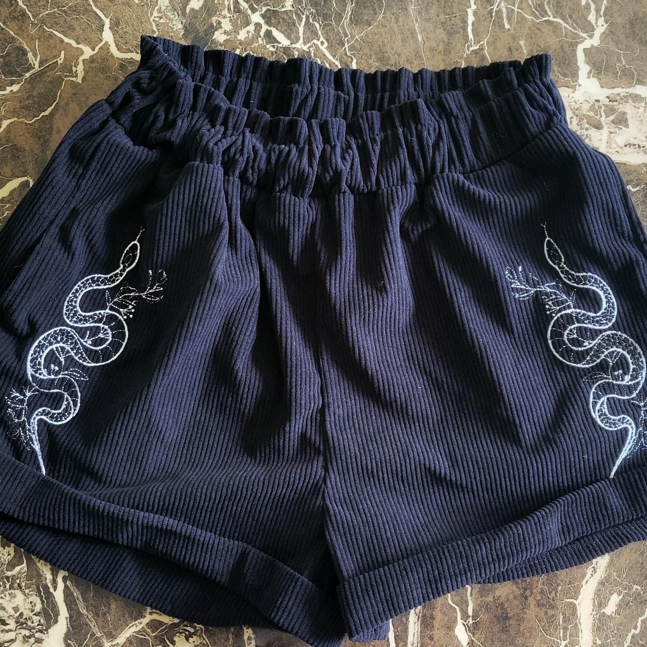 Goth snake print shorts, size Medium, brand new with... | Depop
