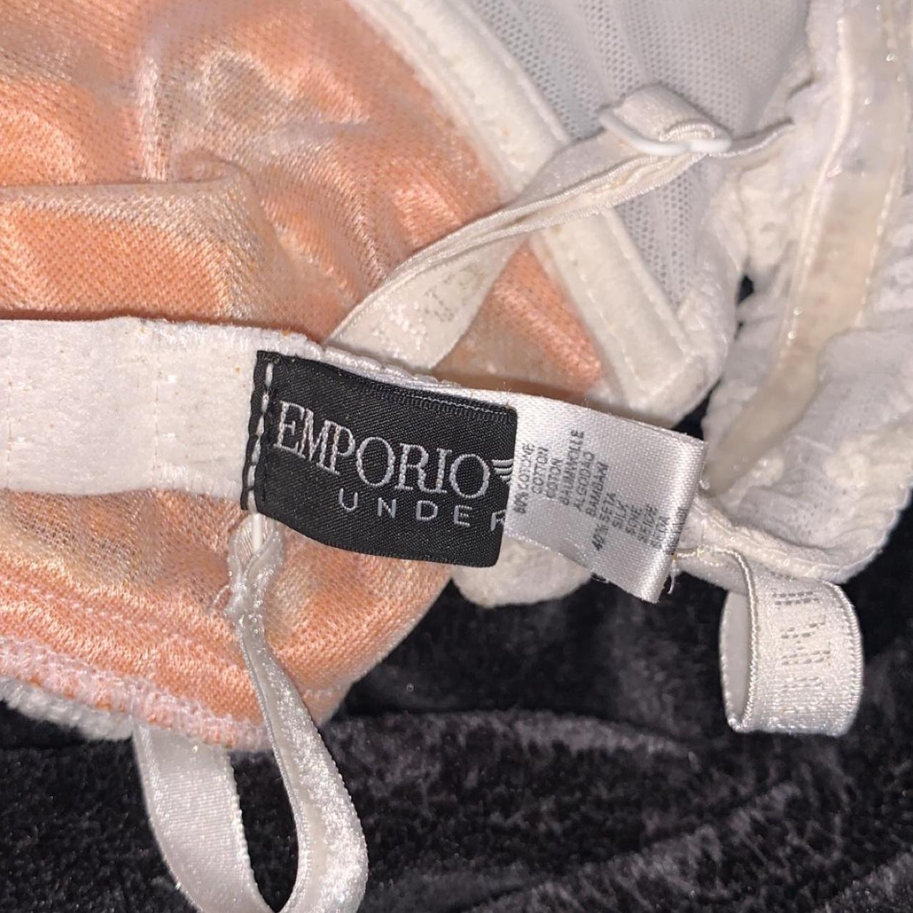 Vintage 90’s coquette Armani bra with bedazzlement... - Depop