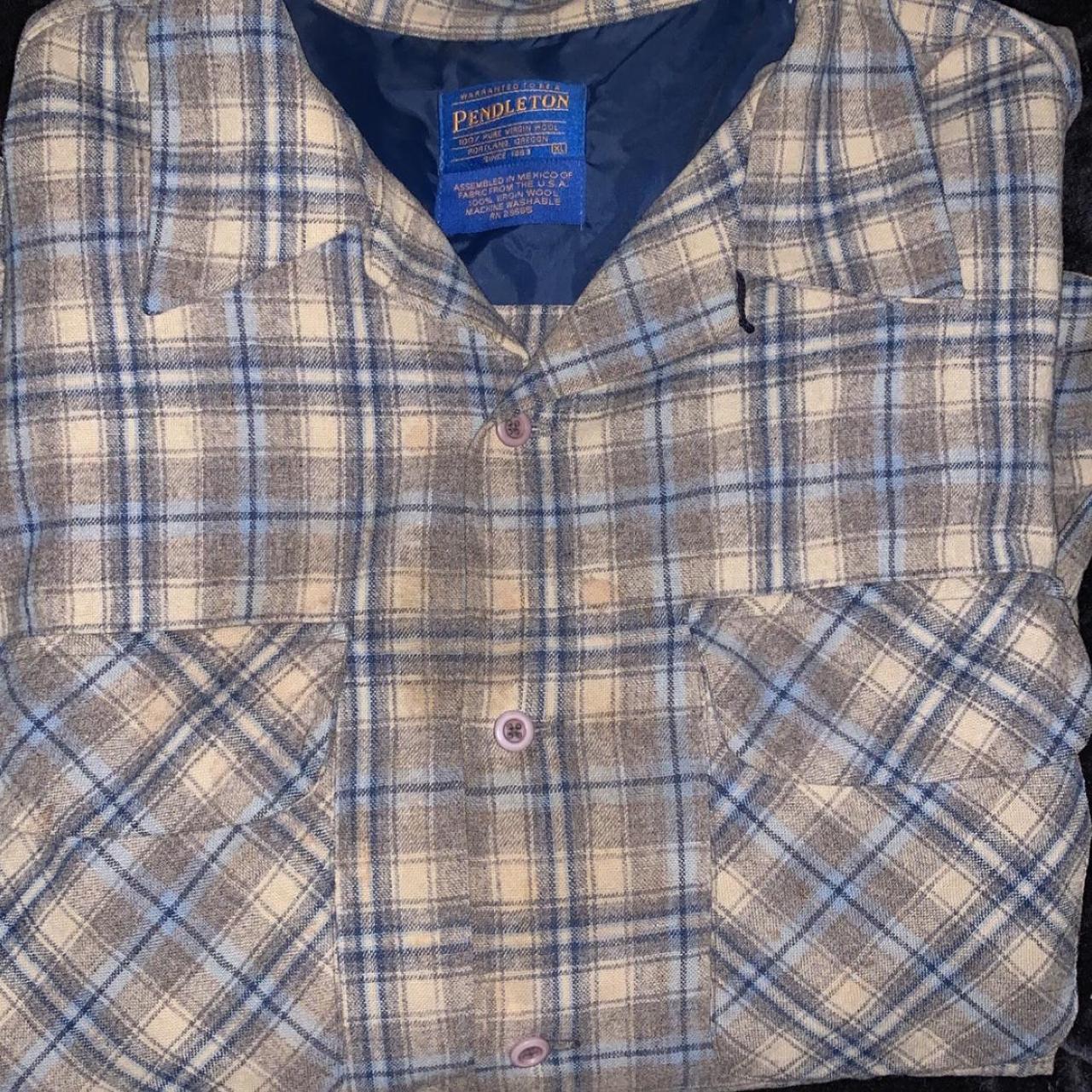 100% virgin wool Pendleton flannel Size xl - Depop