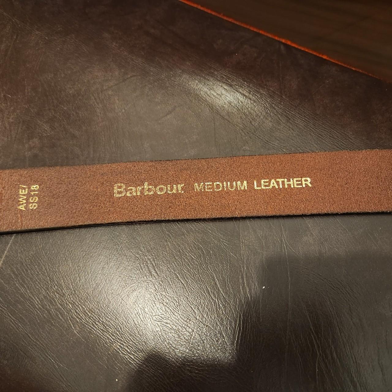 Barbour belt - brown Medium leather, faded... - Depop