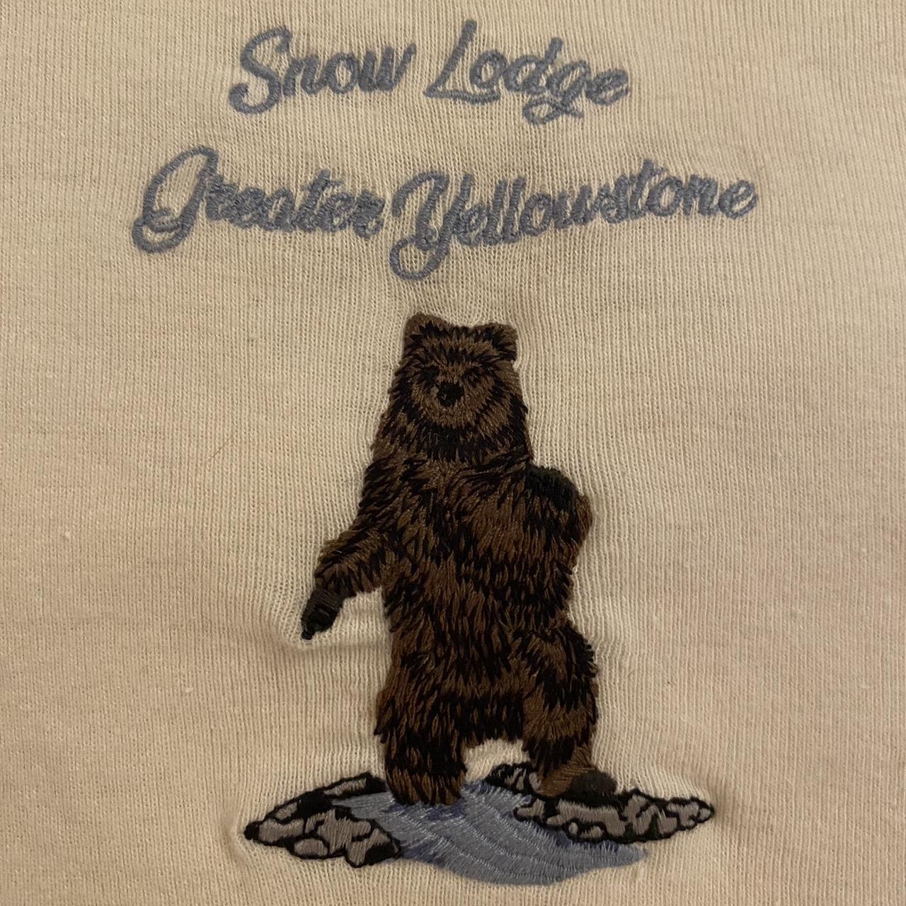 Brandy Melville Ashlyn Snow Lodge Yellowstone bear... - Depop