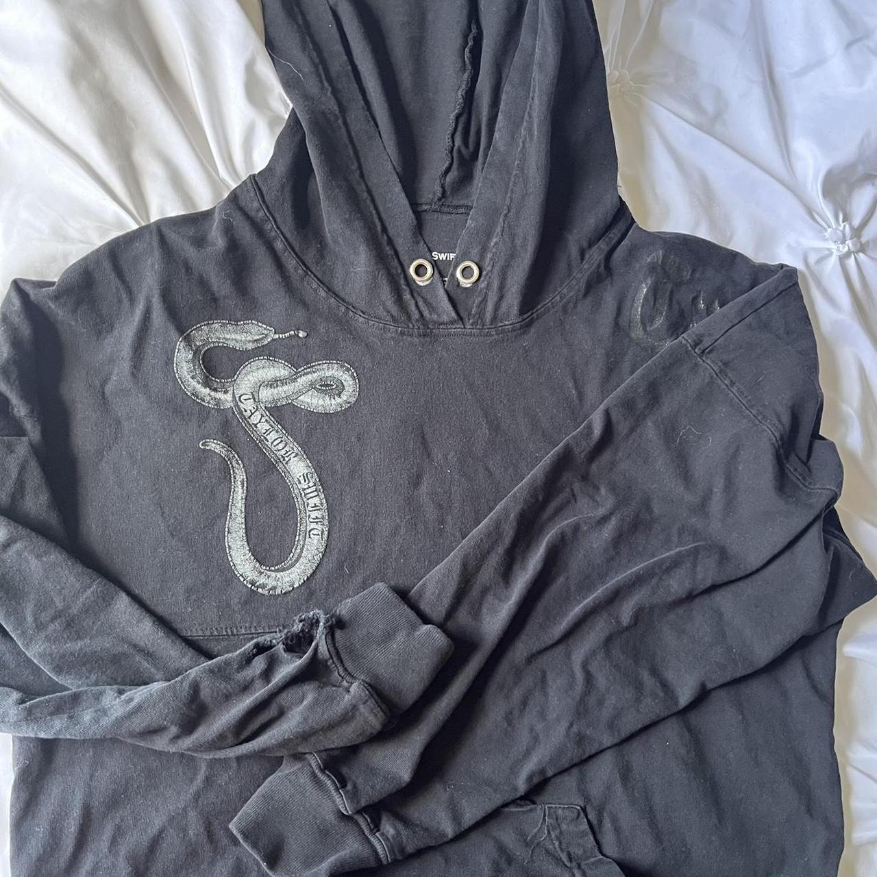Taylor swift reputation black snake hoodie Many... - Depop