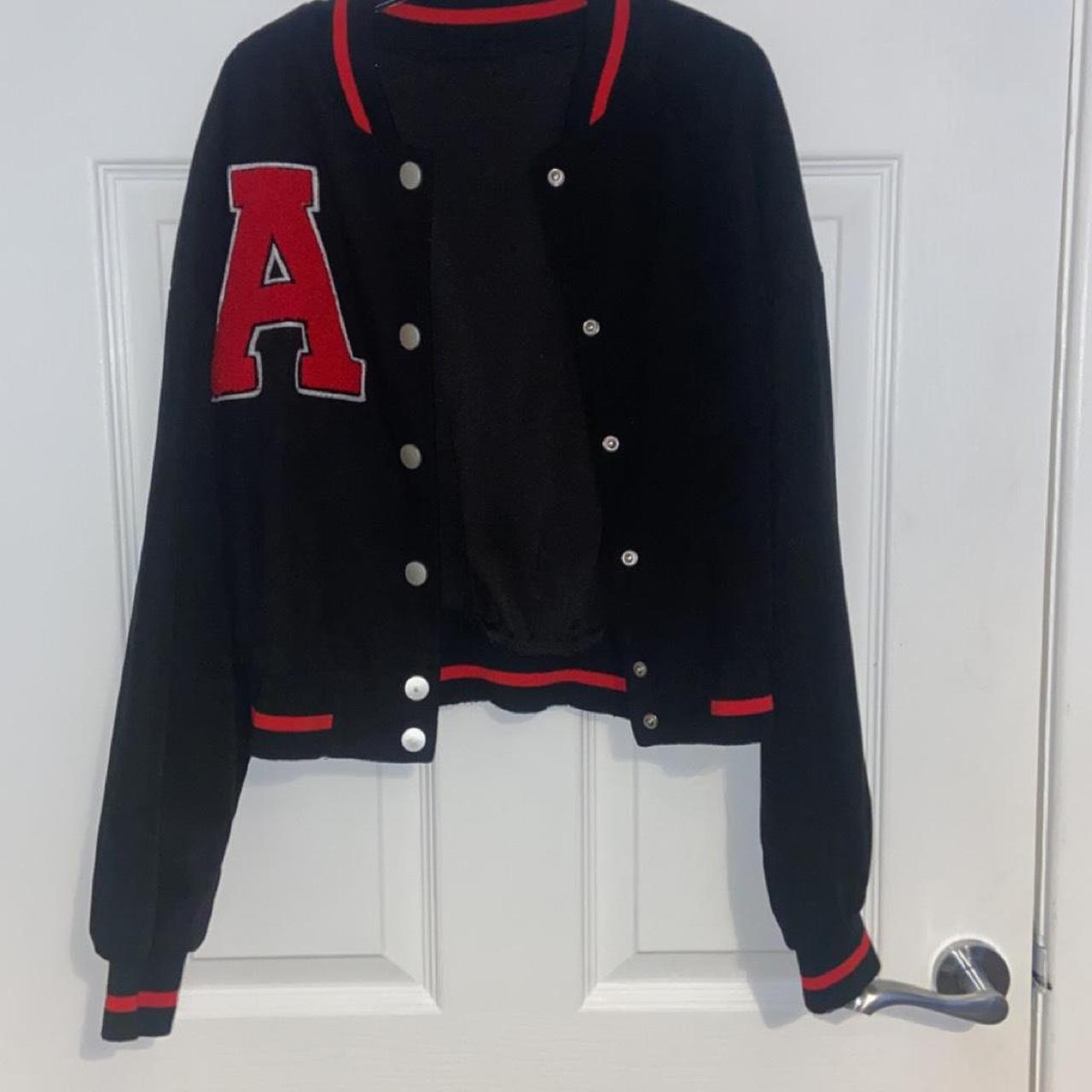 SHEIN Women's Red and Black Jacket | Depop