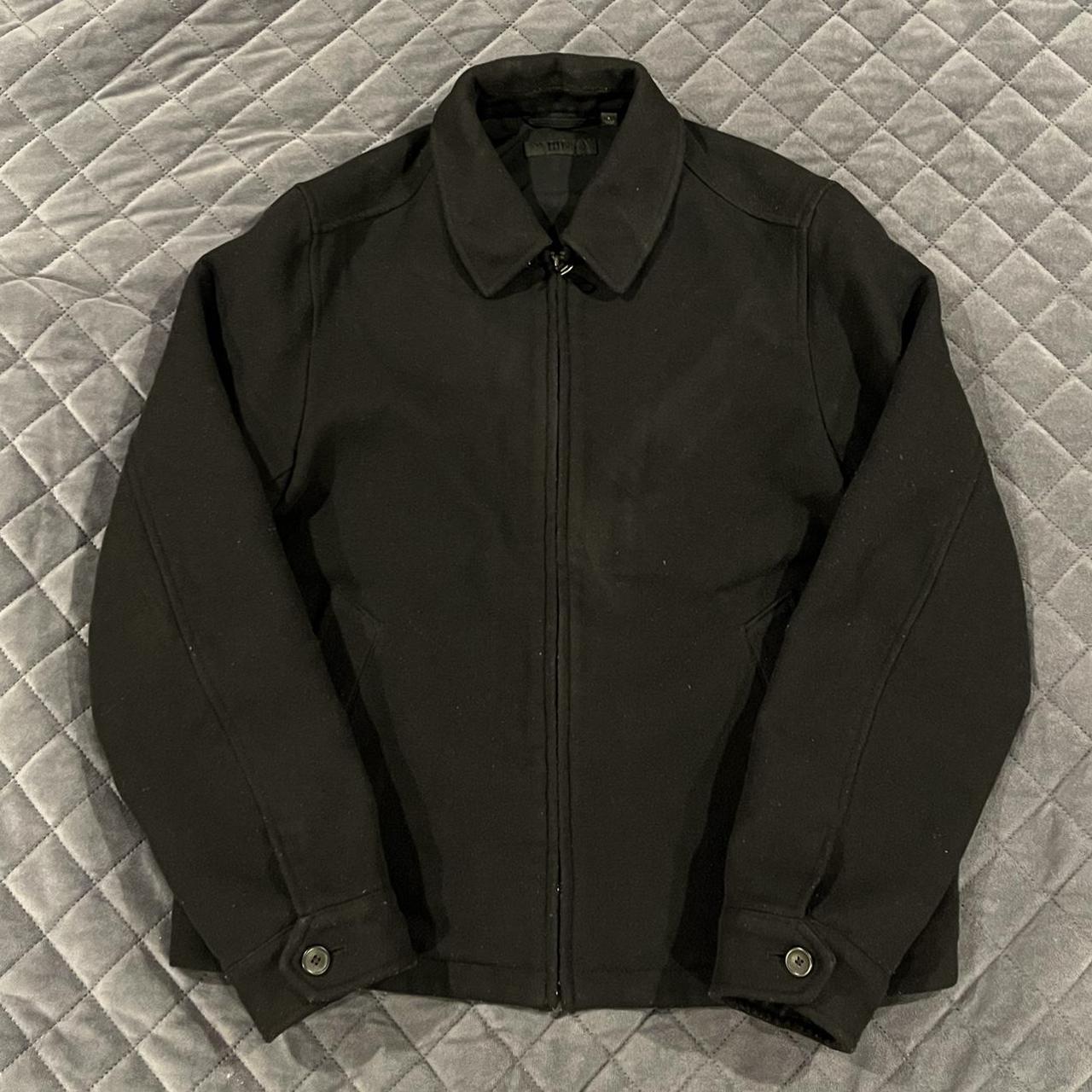 Black Collared Jacket Super nice cotton... - Depop