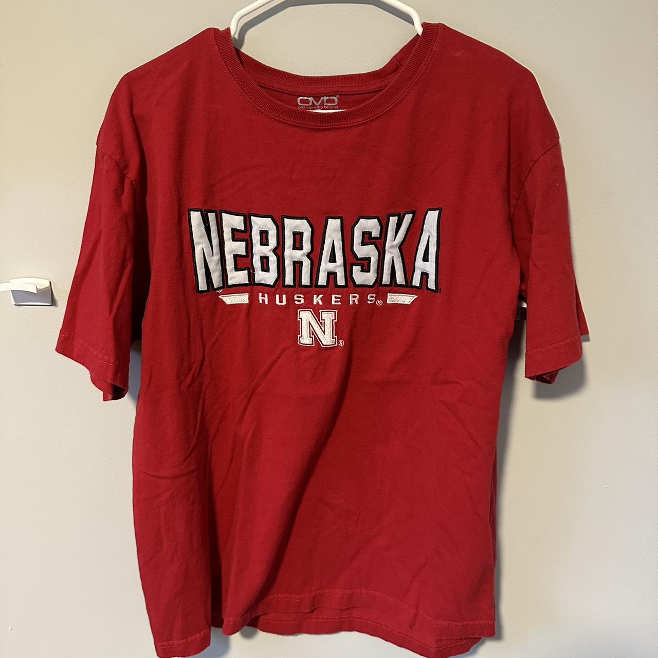 Nebraska Cornhuskers Embroidered Tee - Depop