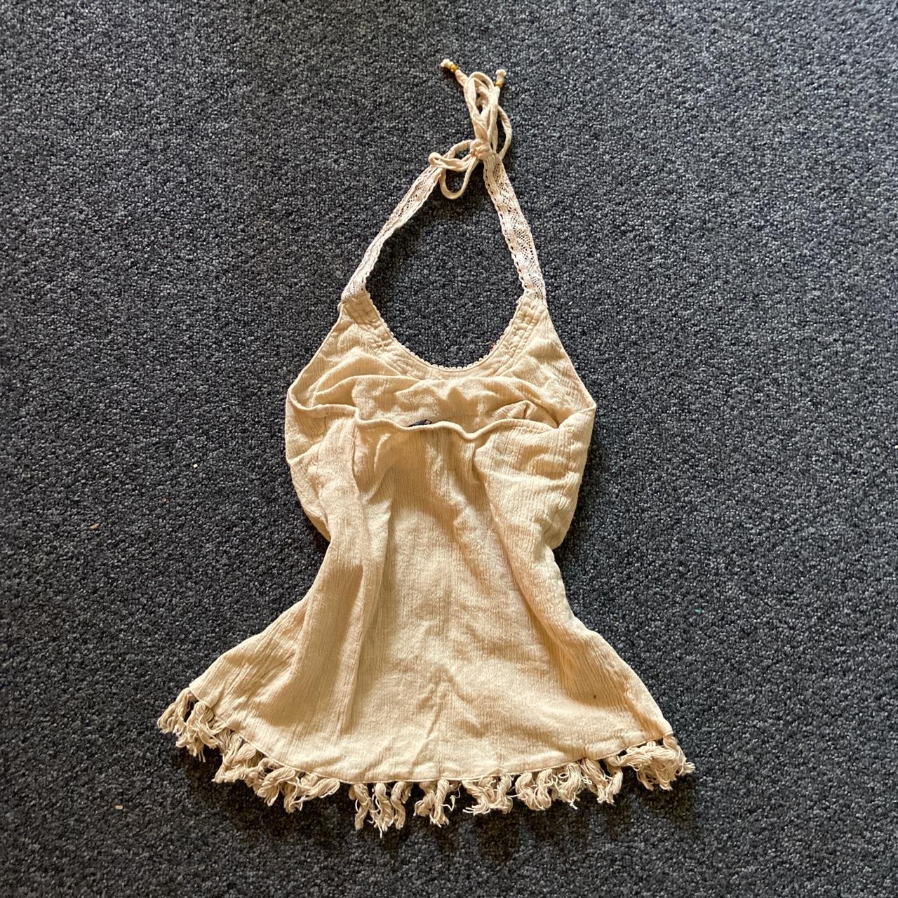 super cute and colorful flowy halter top! very... - Depop